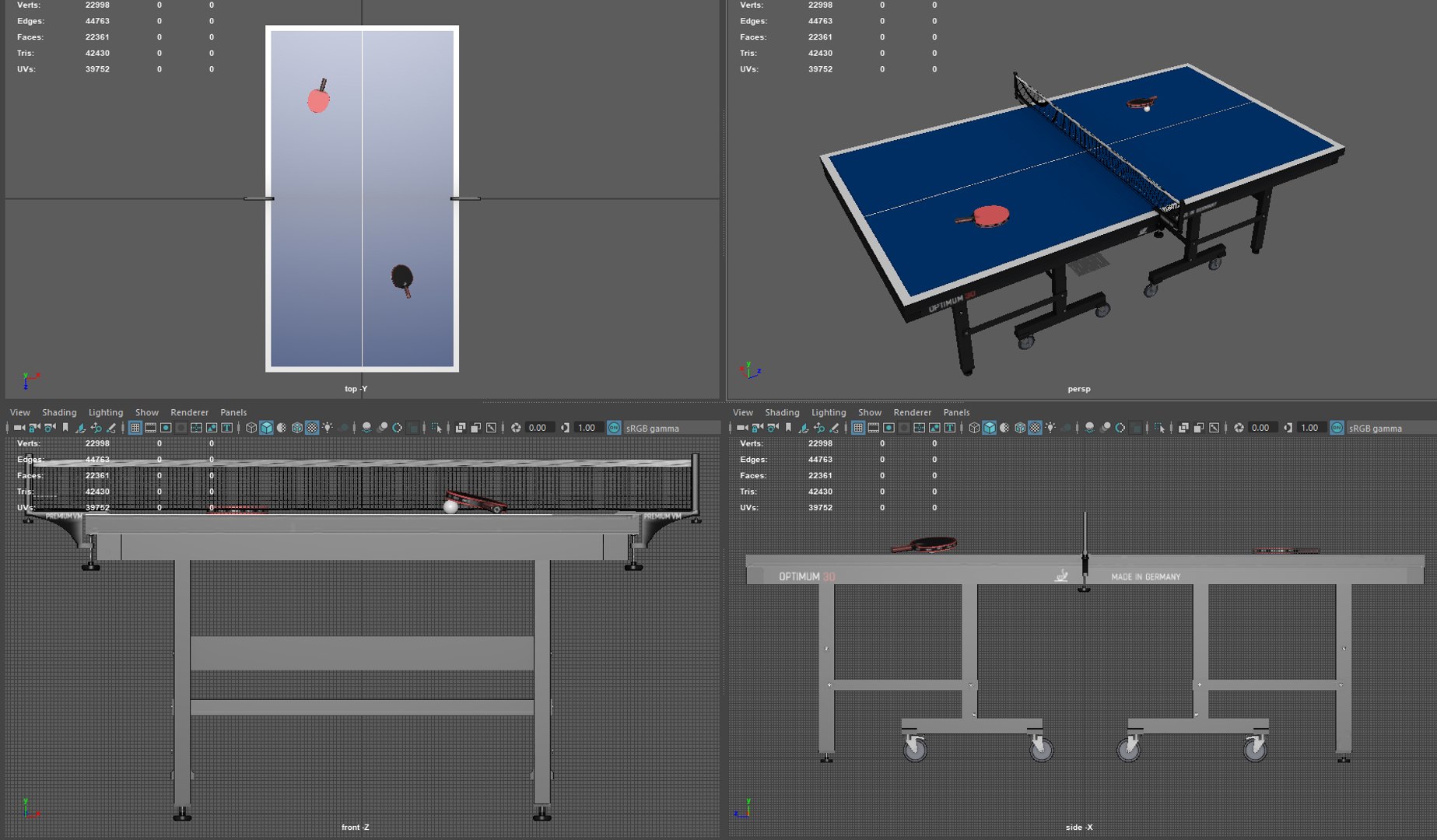 3D Ping Pong Table Model - TurboSquid 1737302