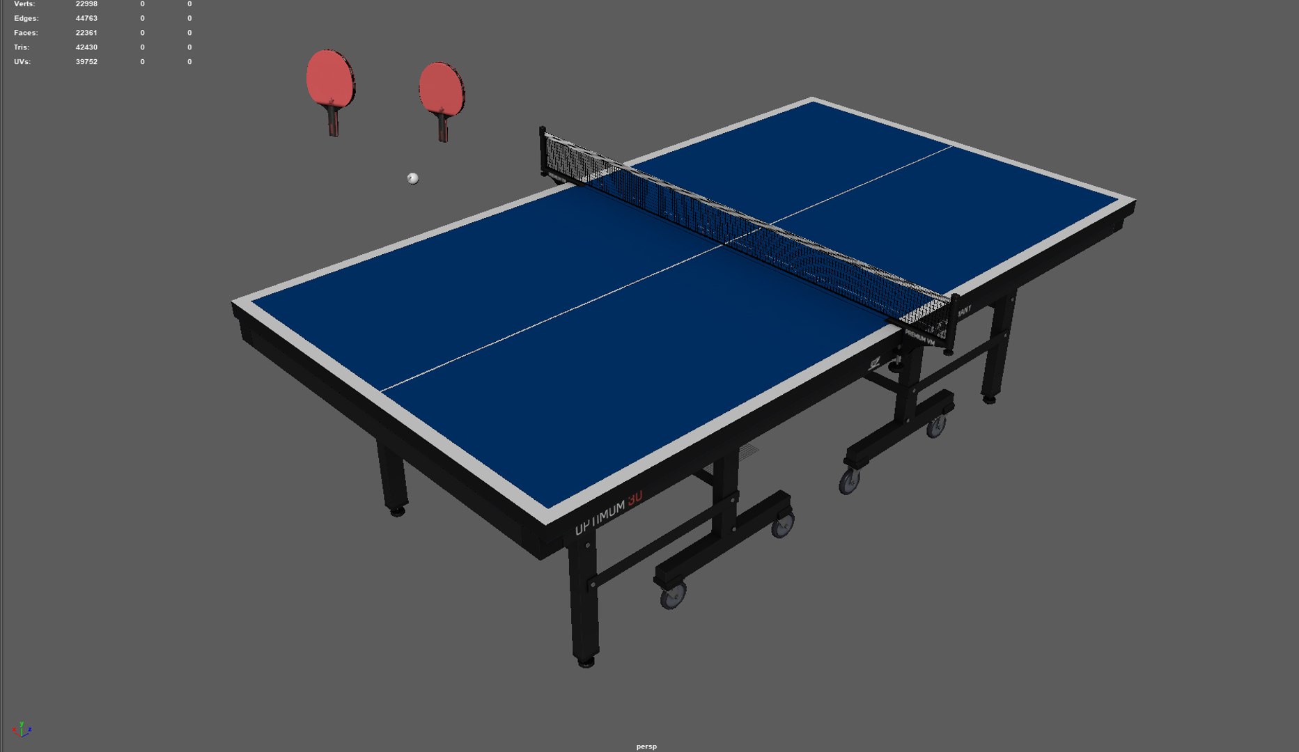 3D Ping Pong Table Model - TurboSquid 1737302