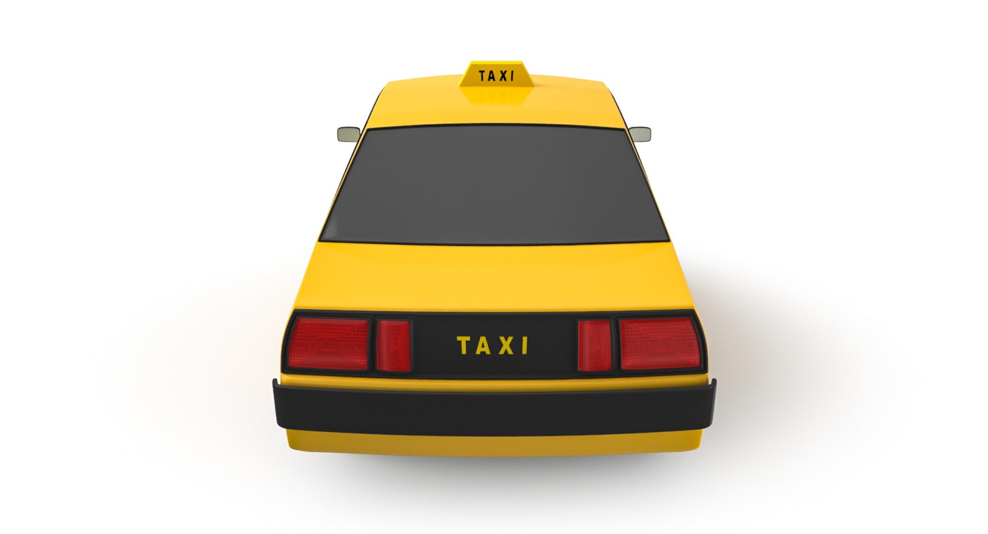 3D cartoon taxi cab car model - TurboSquid 1292272