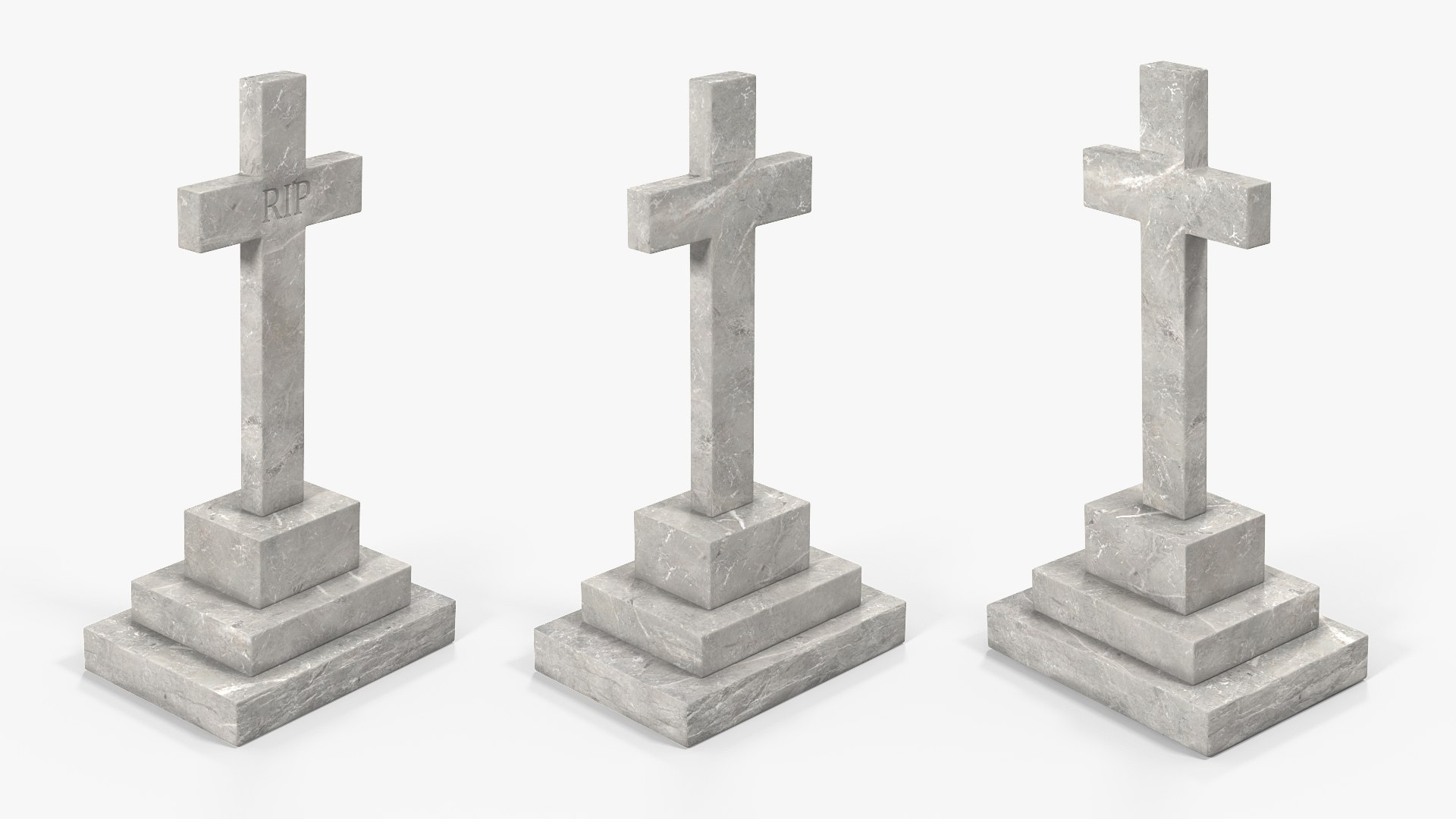 Marble Cross Memorial 3D - TurboSquid 1445536