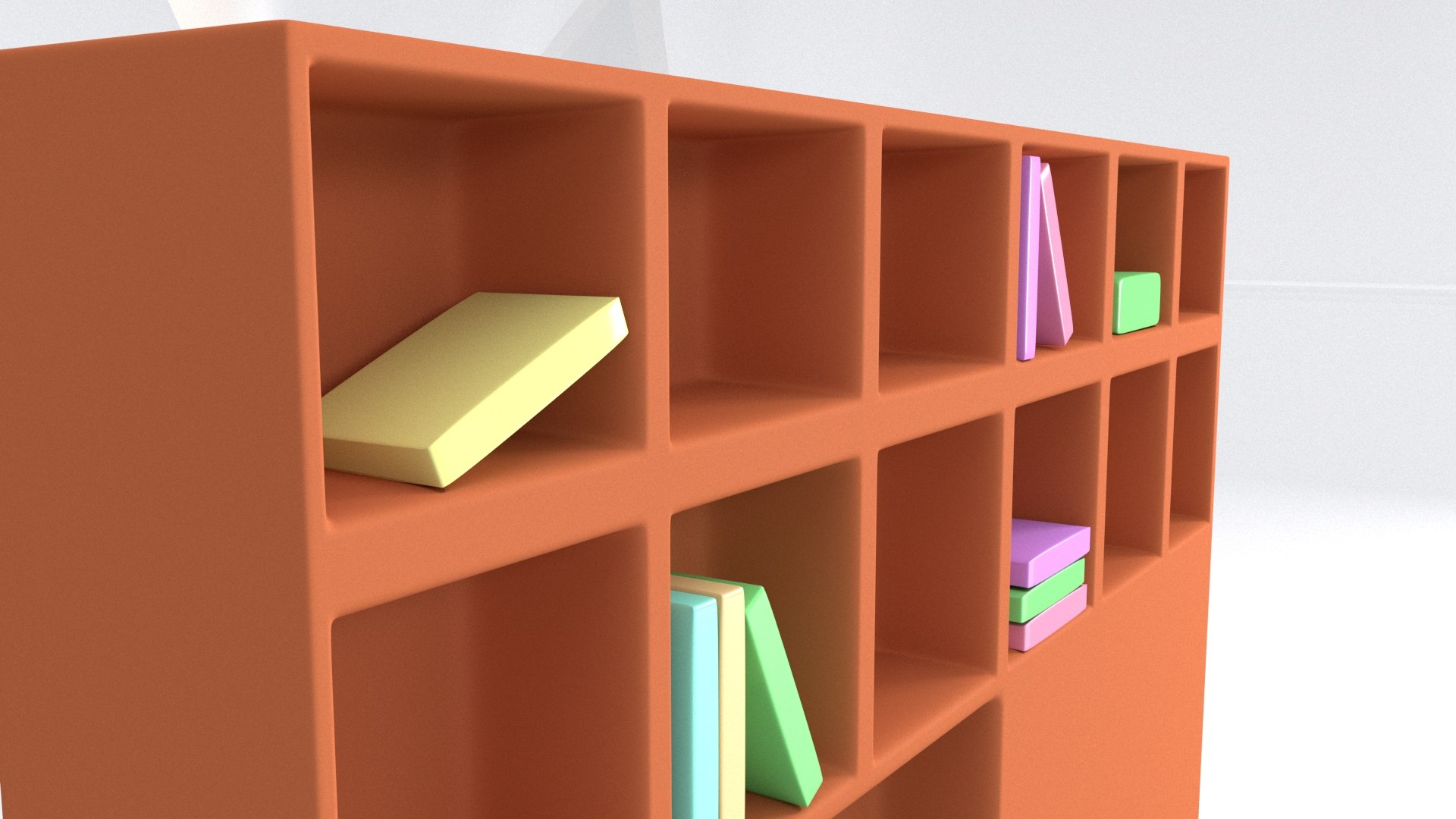 Cartoon Bookshelf 3D Model - TurboSquid 1859890