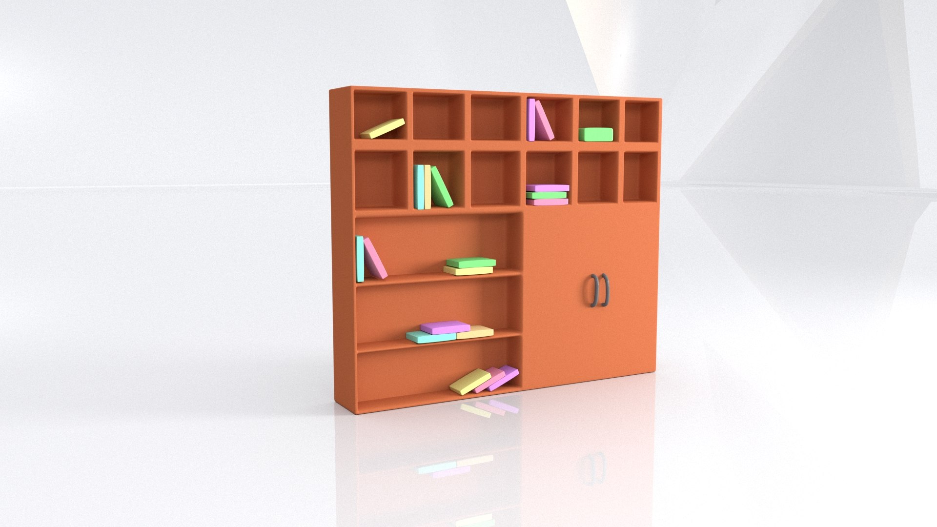 Cartoon Bookshelf 3D Model - TurboSquid 1859890