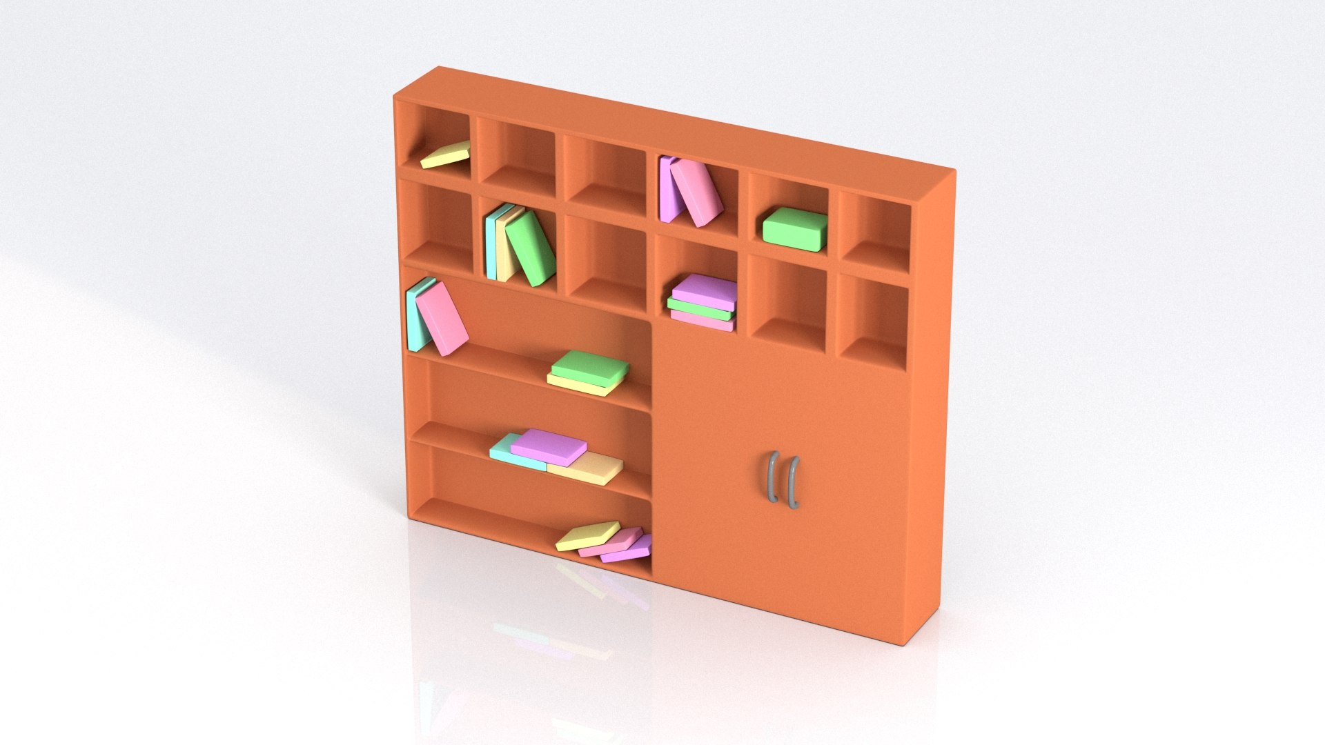 Cartoon Bookshelf 3D Model - TurboSquid 1859890