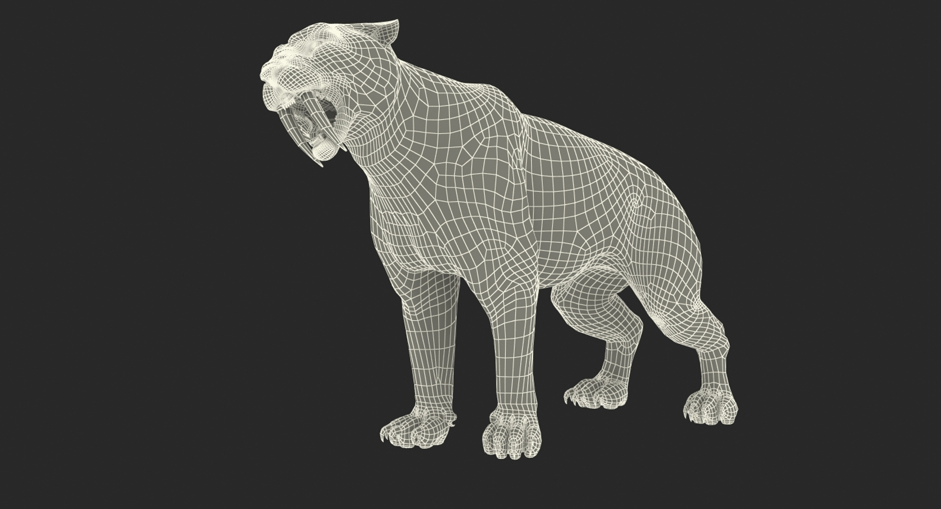 3D Arctic Saber Tooth Cat - TurboSquid 1329409