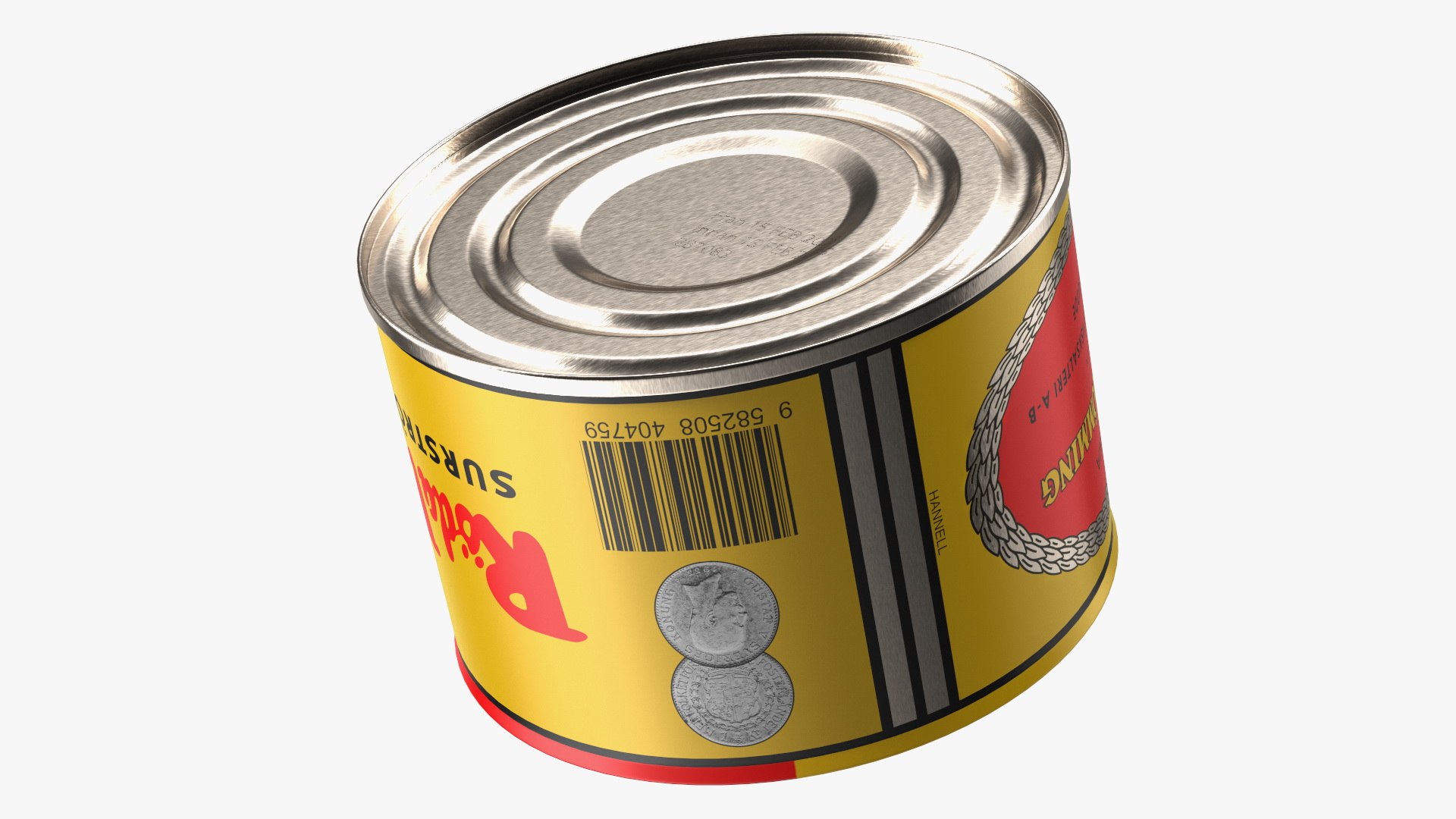 Can Of Surstromming Fermented Fish 850g 3D Model - TurboSquid 2152158