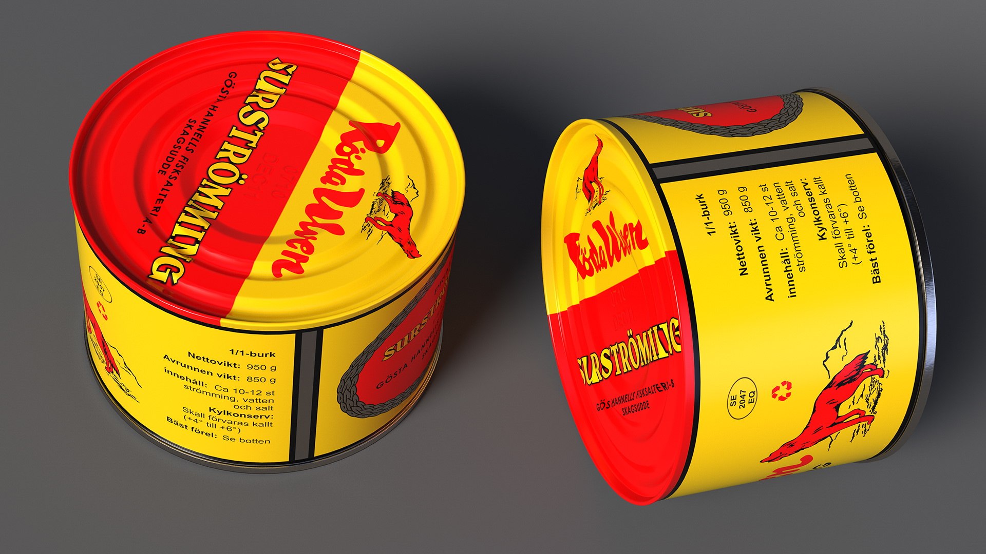 Can Of Surstromming Fermented Fish 850g 3D Model - TurboSquid 2152158