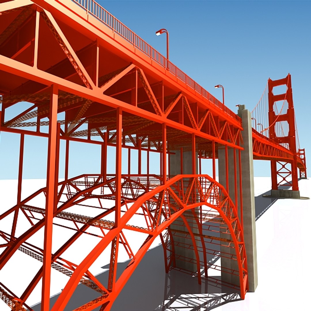 golden gate bridge 3d model