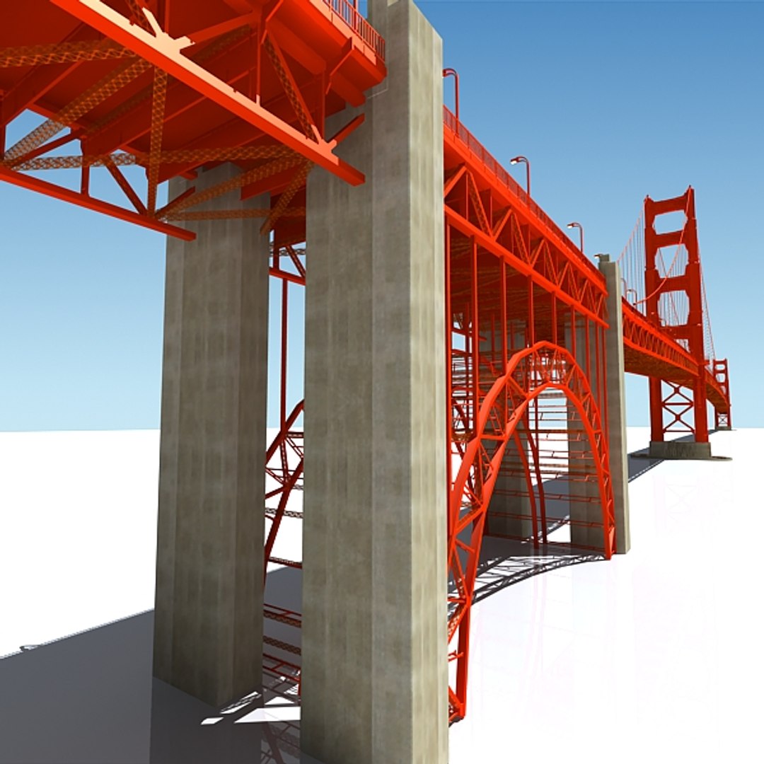 golden gate bridge 3d model