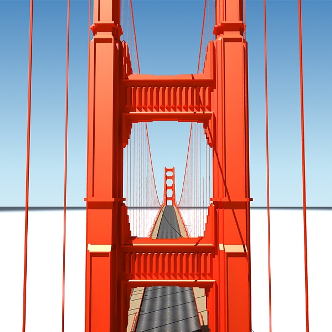golden gate bridge 3d model