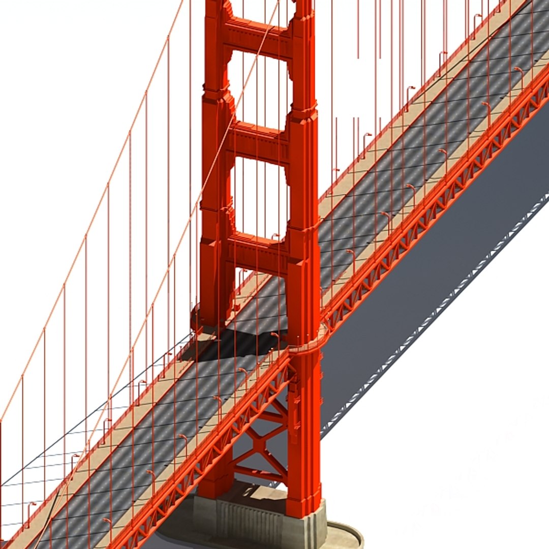 golden gate bridge 3d model