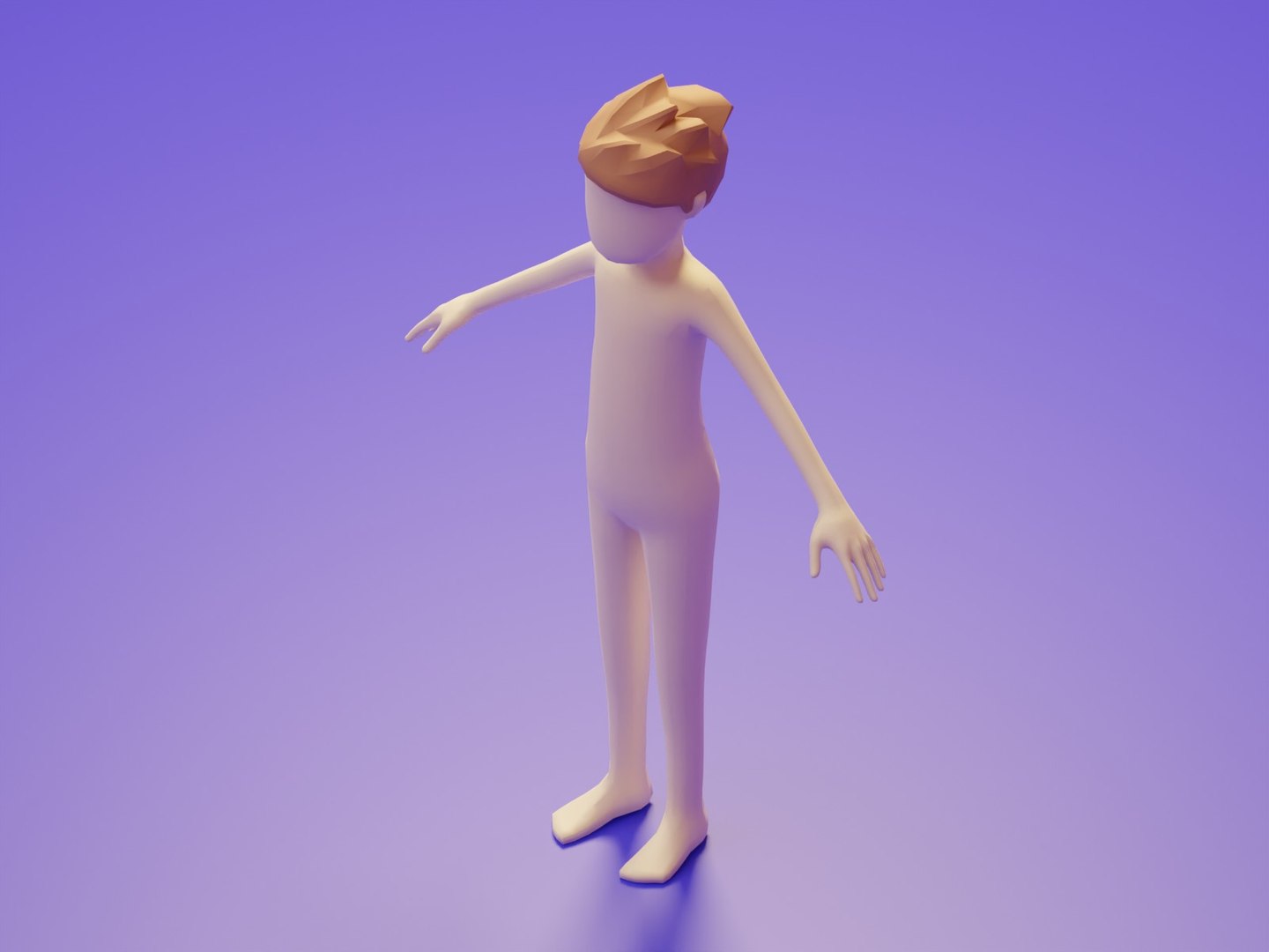 3D Low Poly 3D Stylized Character Base Body Mesh People Illustration ...