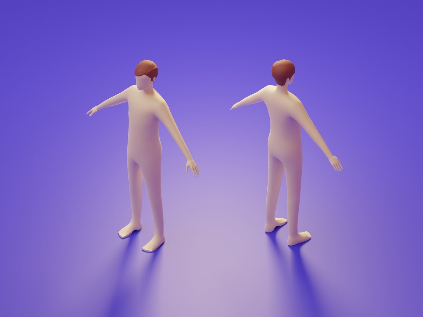 3D Low Poly 3D Stylized Character Base Body Mesh People Illustration ...