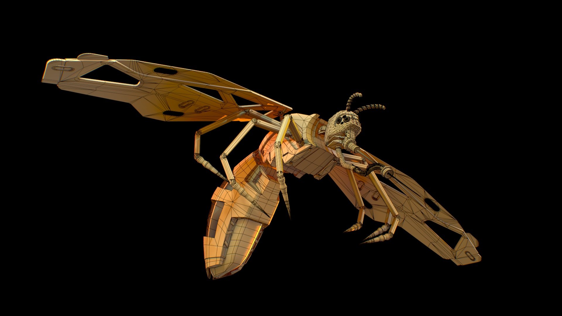 3D Cyber Mosquito Bug Model - TurboSquid 1715985