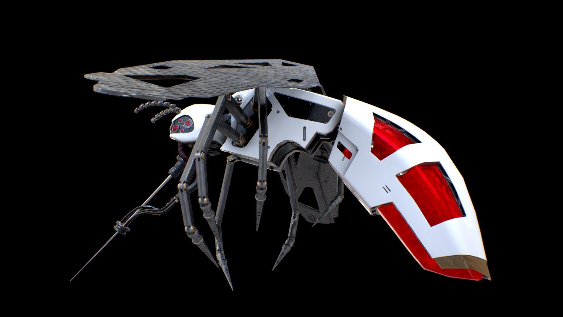 3D Cyber Mosquito Bug Model - TurboSquid 1715985