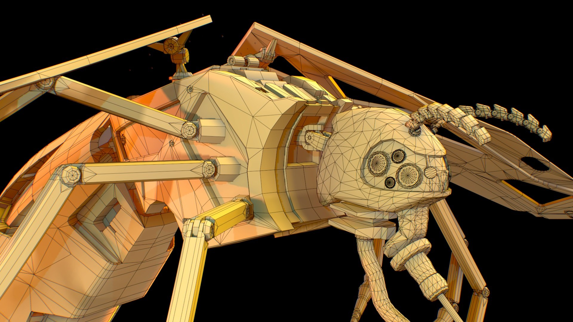 3D Cyber Mosquito Bug Model - TurboSquid 1715985