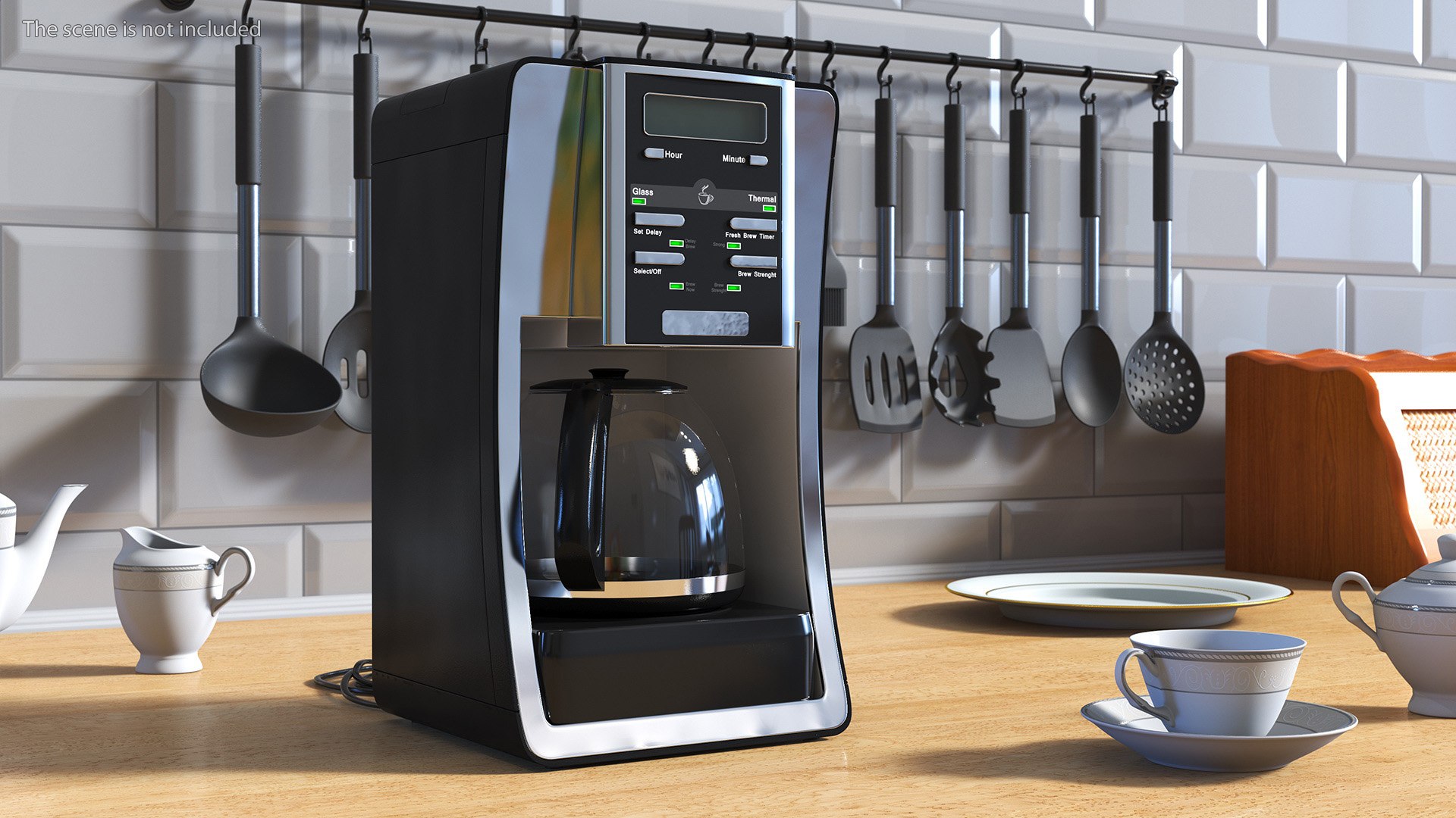 Coffee Maker With Glass Carafe 12 Cups 3D Model - TurboSquid 2059404