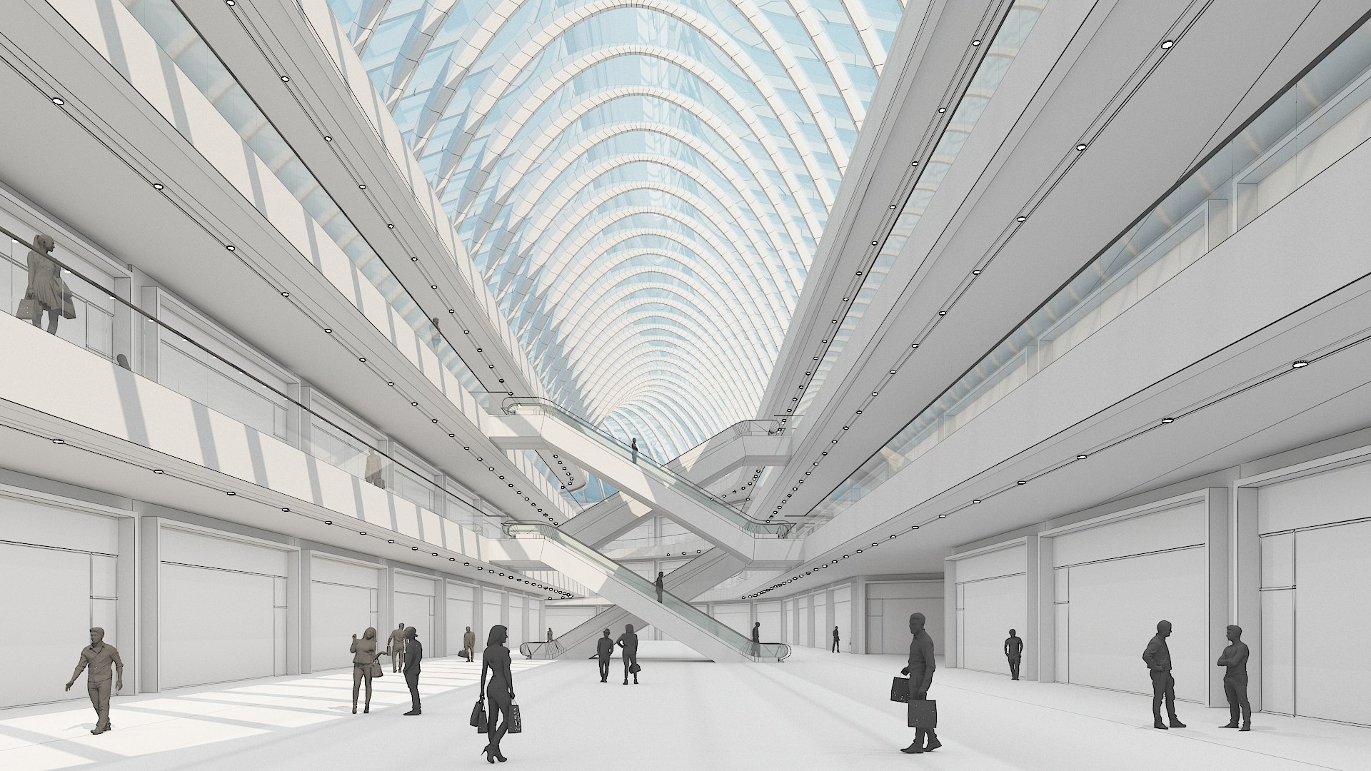 Centre 3 Interior Exterior 3D - TurboSquid 1655410