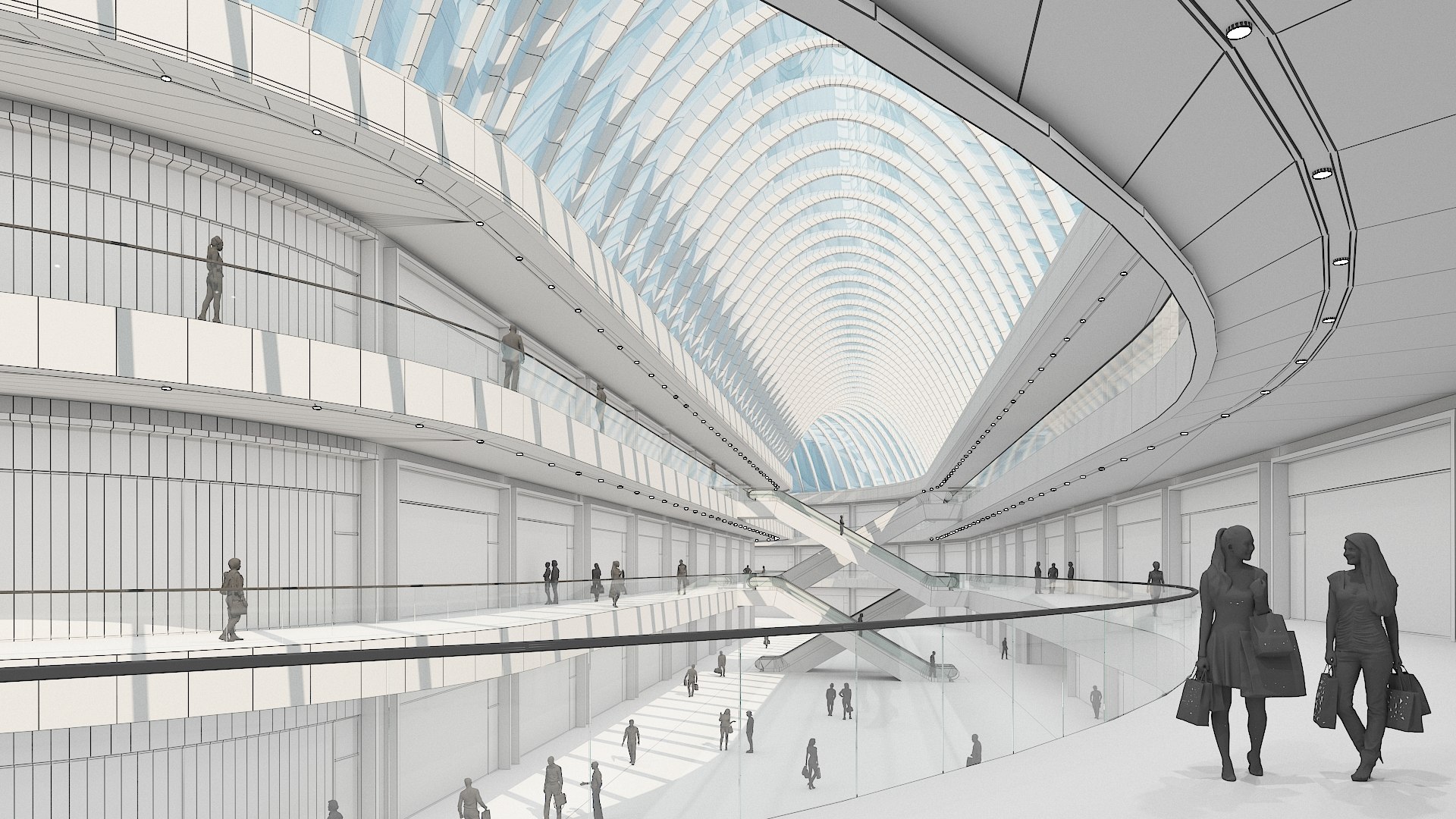 Centre 3 Interior Exterior 3D - TurboSquid 1655410