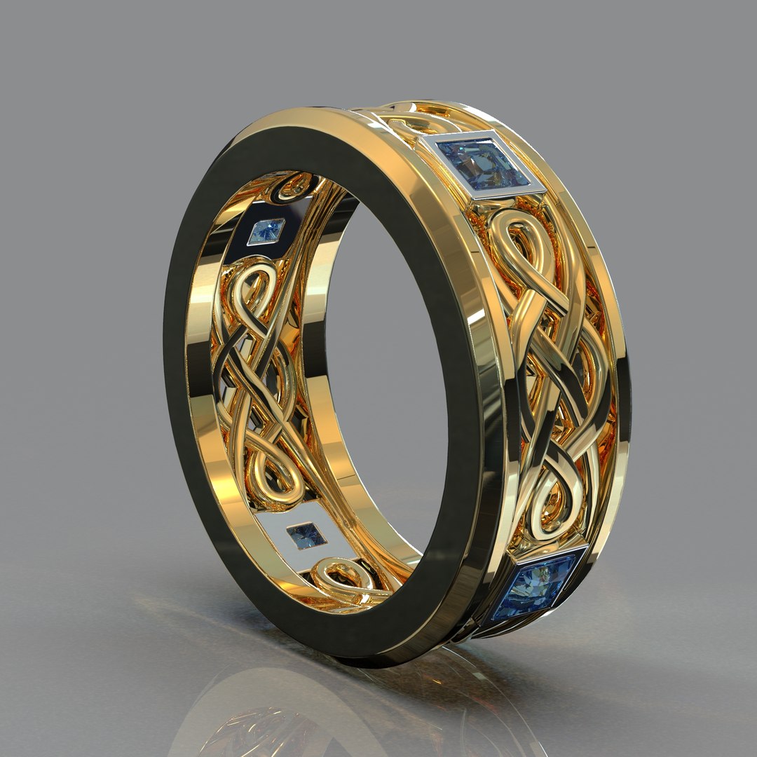 3D Bicolor Ring - TurboSquid 1536462