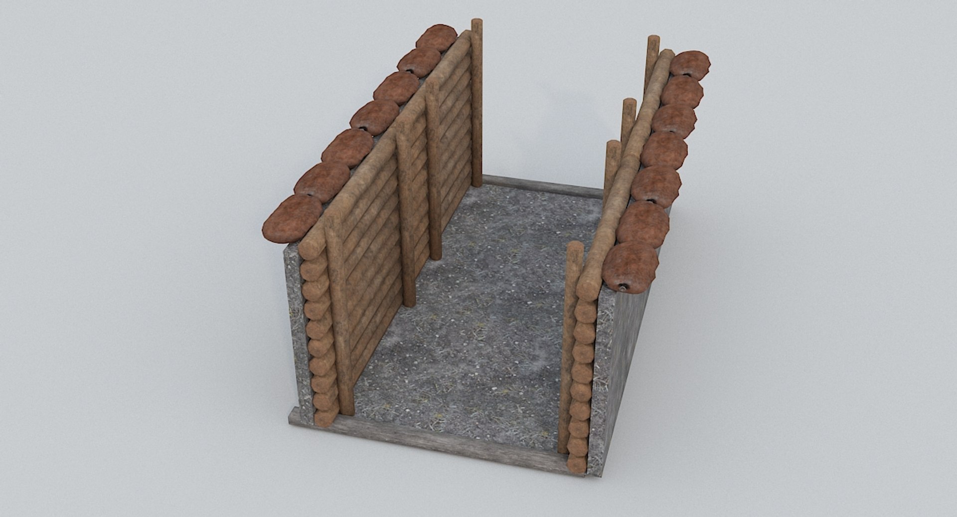 Modular Military Trenches 3D - TurboSquid 1739359