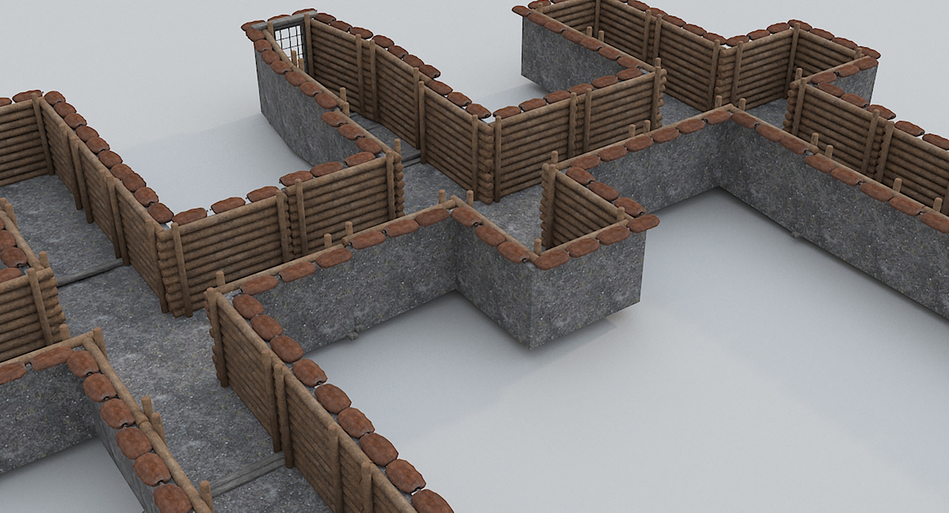 Modular Military Trenches 3D - TurboSquid 1739359
