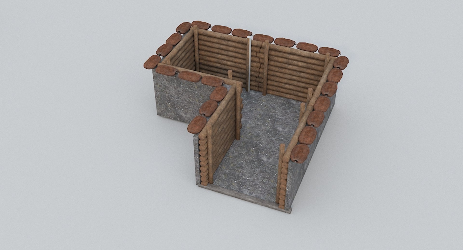 Modular Military Trenches 3D - TurboSquid 1739359