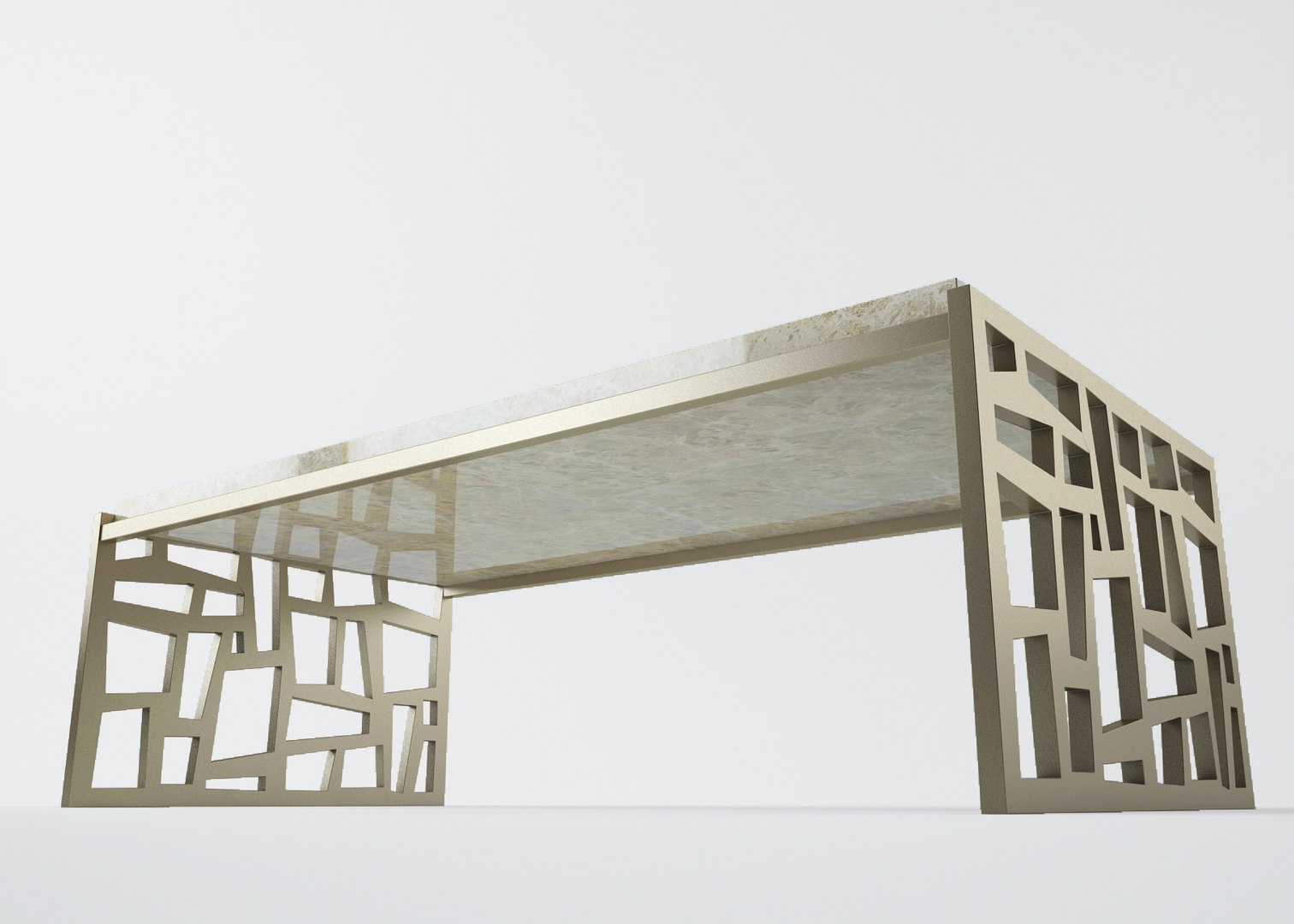 3d model gold deform table