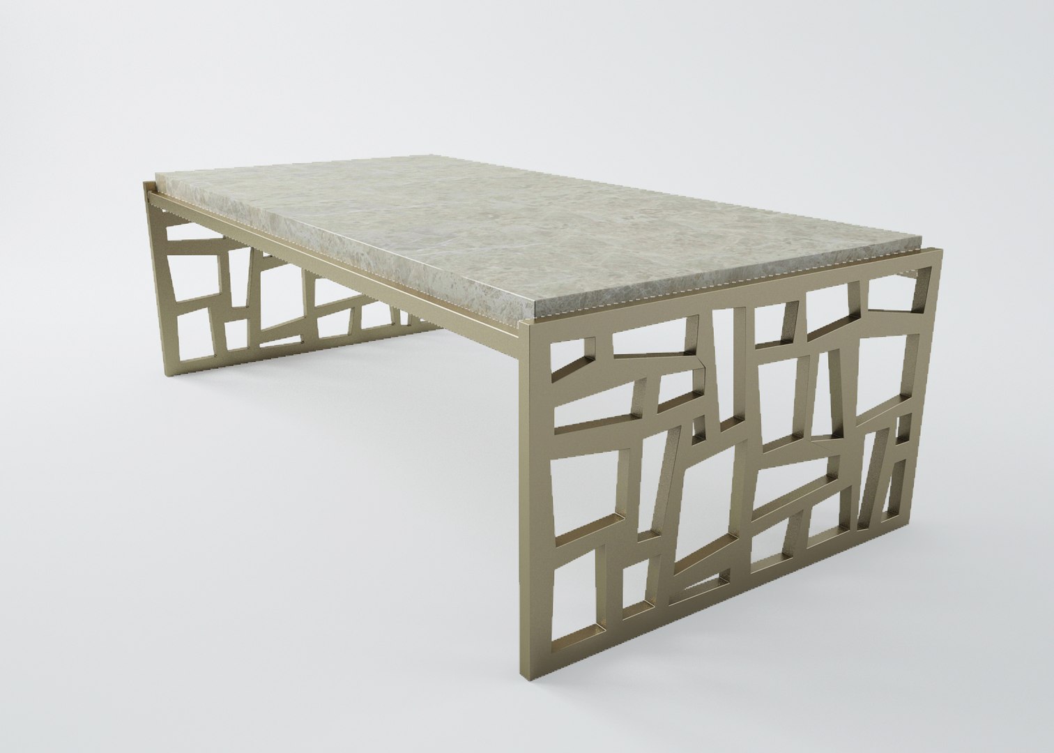 3d model gold deform table