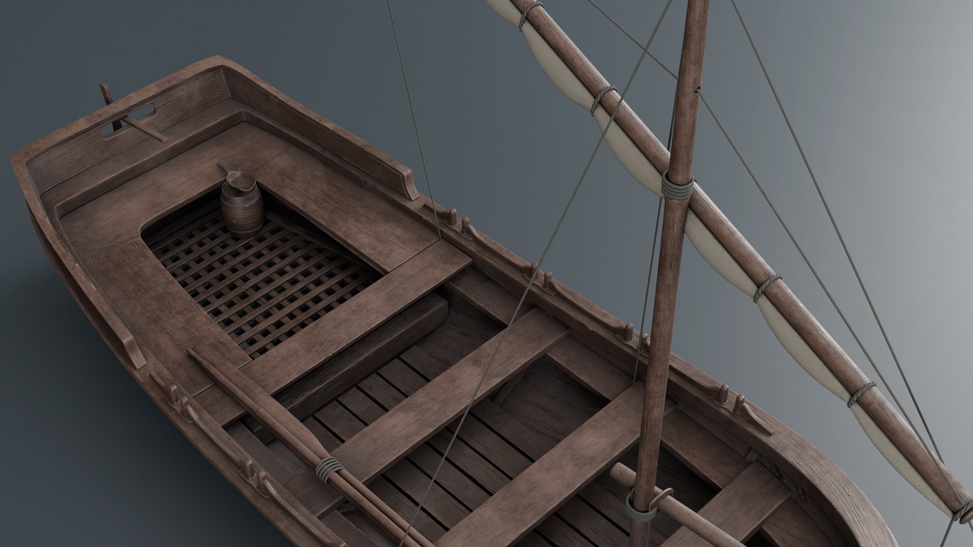 3D Medieval Lifeboat - PBR Material - TurboSquid 2253239