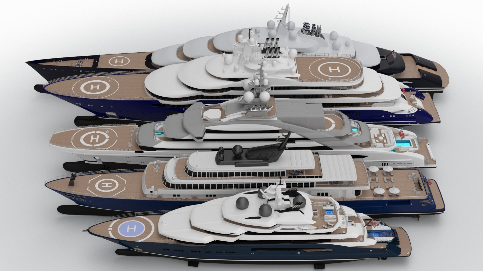 3D Model Collection Yacht Bay Four - TurboSquid 2252743