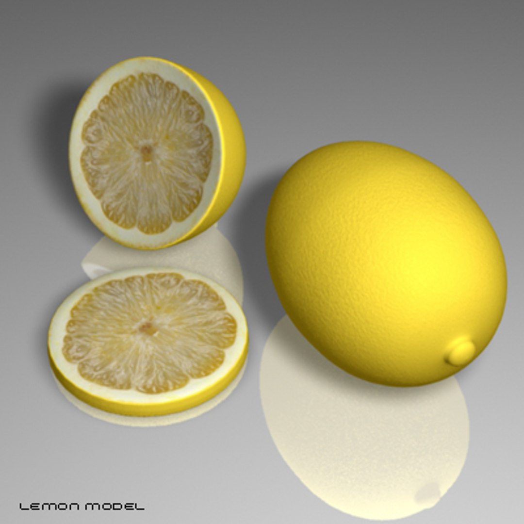 3d lemon fruit model