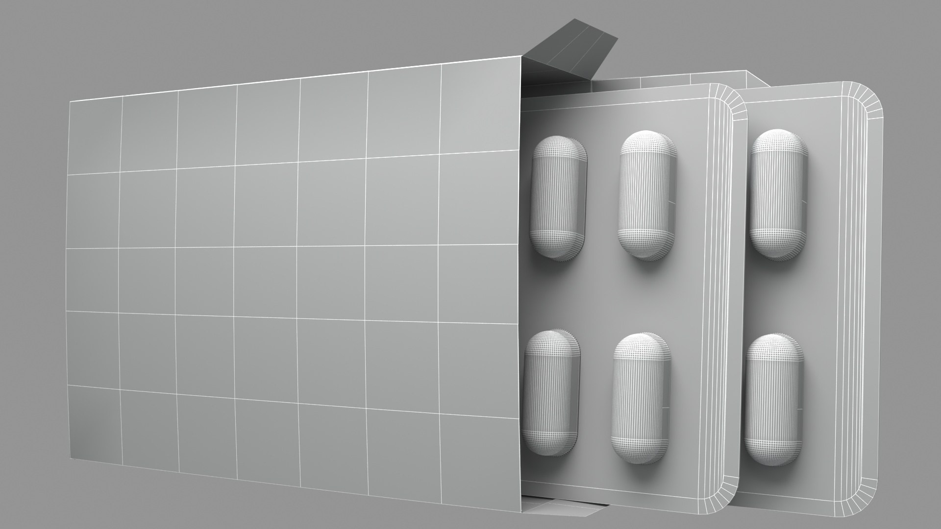 3D box pills model - TurboSquid 1621319