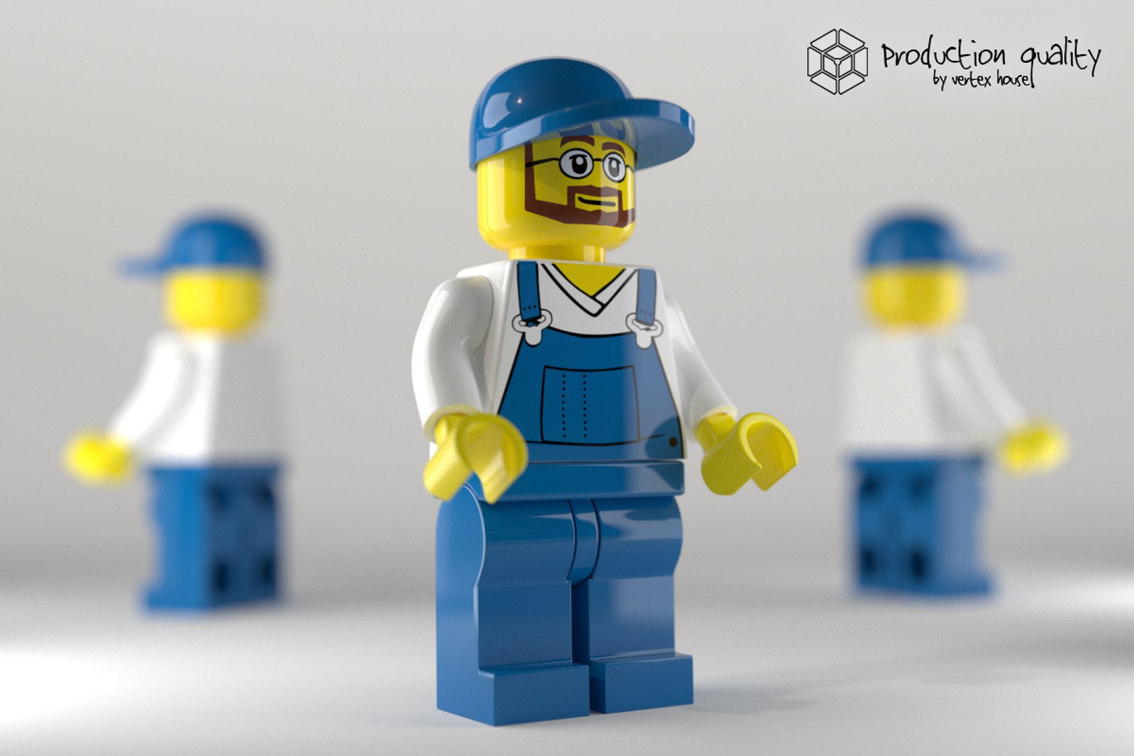 3d Lego Garbage Crew Model