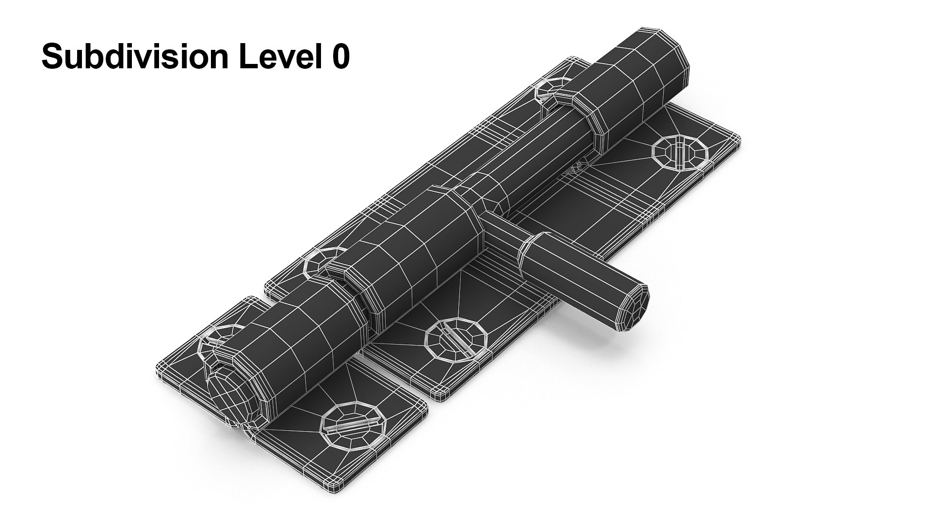 3D Door Sliding Lock - TurboSquid 1820762