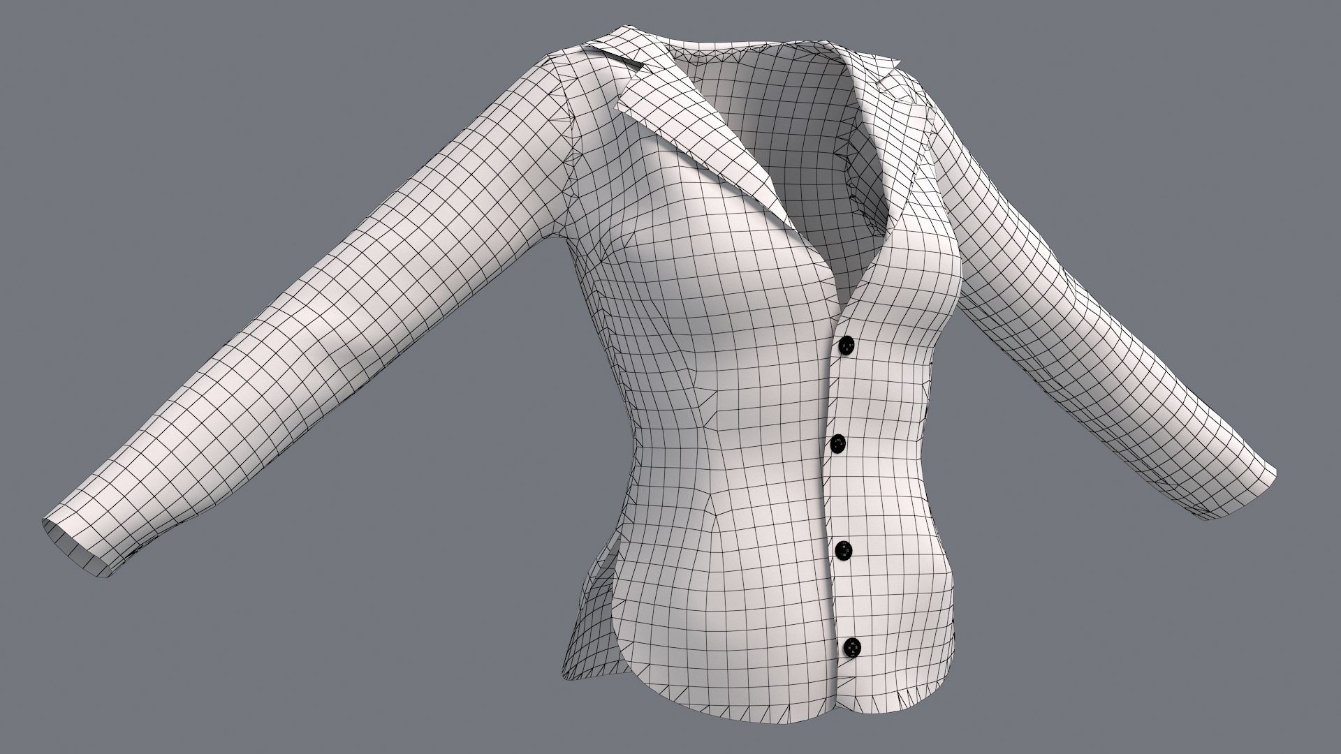 3D model Uniform Female Denim PBR - TurboSquid 1863265