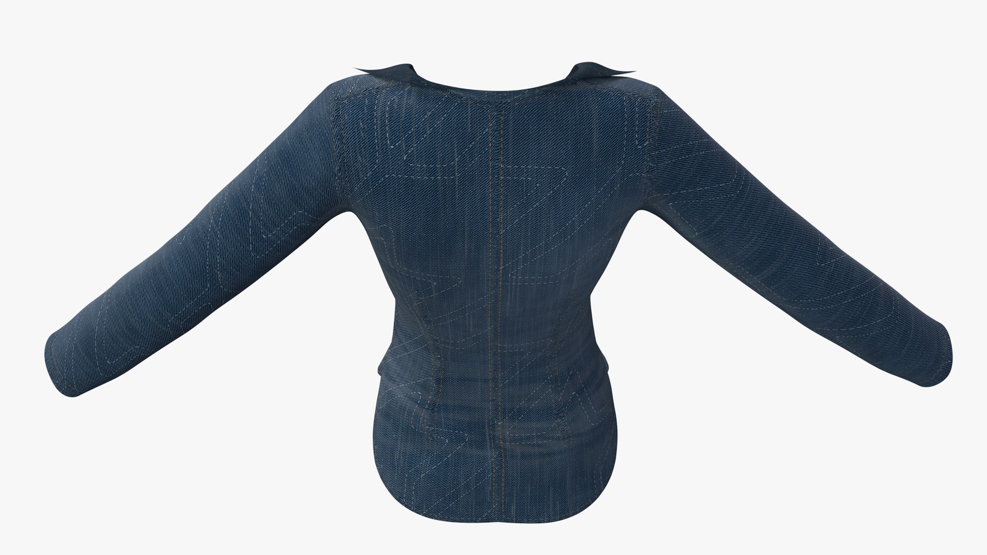 3D Model Uniform Female Denim PBR - TurboSquid 1863265