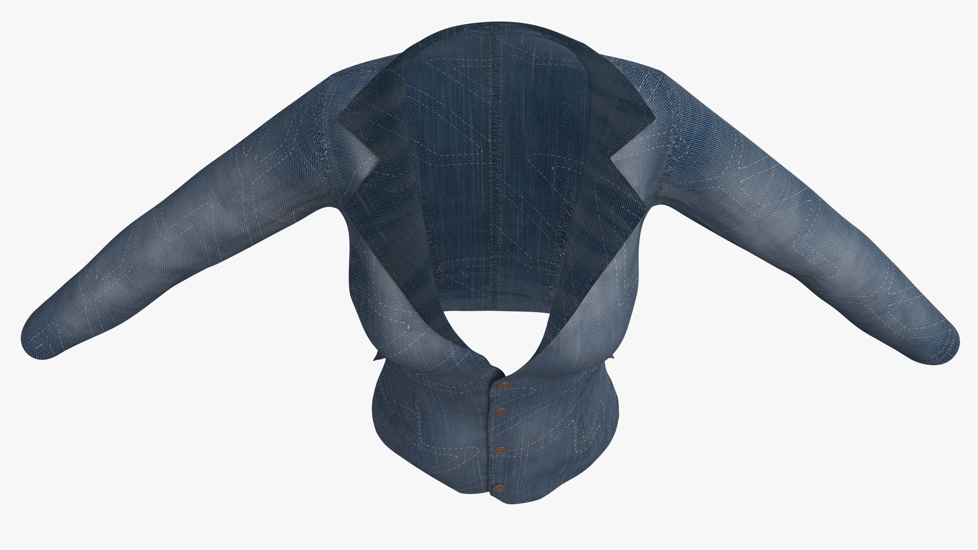 3D Model Uniform Female Denim PBR - TurboSquid 1863265