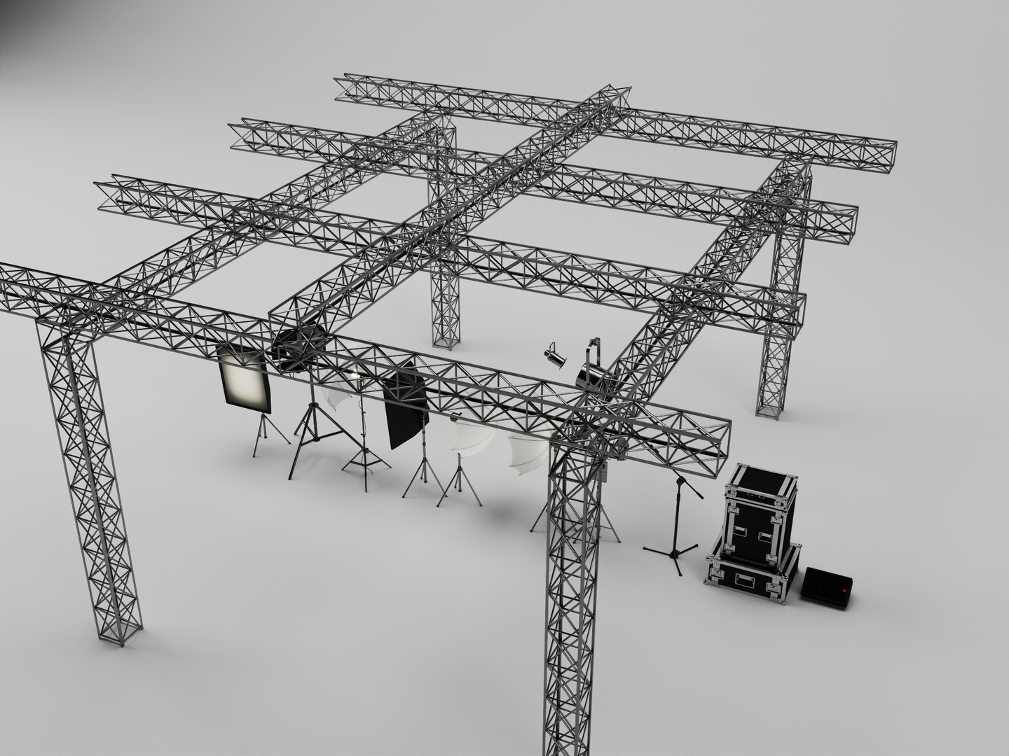 3D Professional Photo Studio Truss Lighting Rig - TurboSquid 2520575