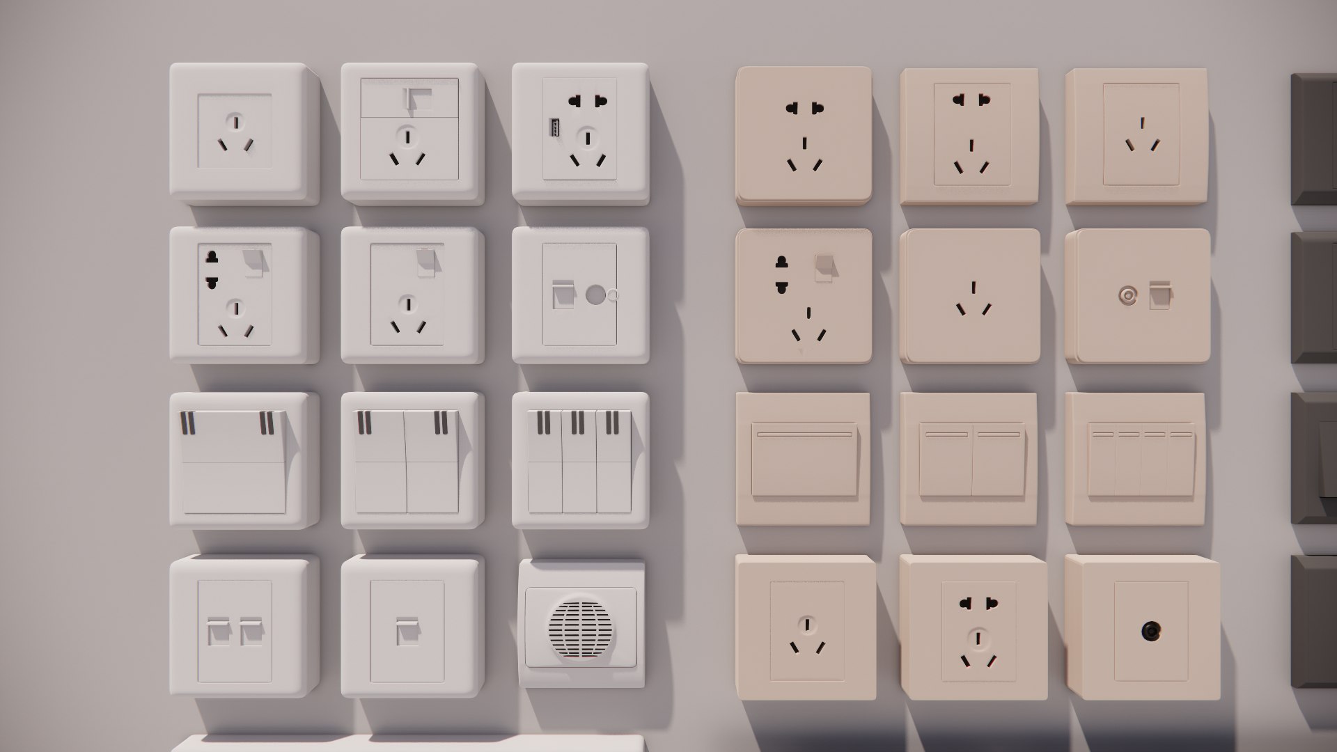 Switch And Outlet Collection-A8 3D Model - TurboSquid 2382317