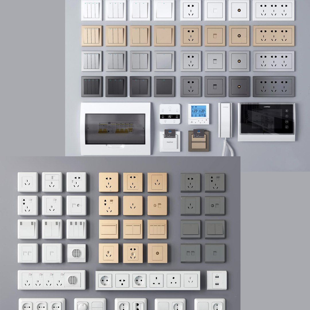 Switch And Outlet Collection-A8 3D Model - TurboSquid 2382317