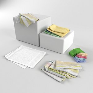 3d folded cloth model