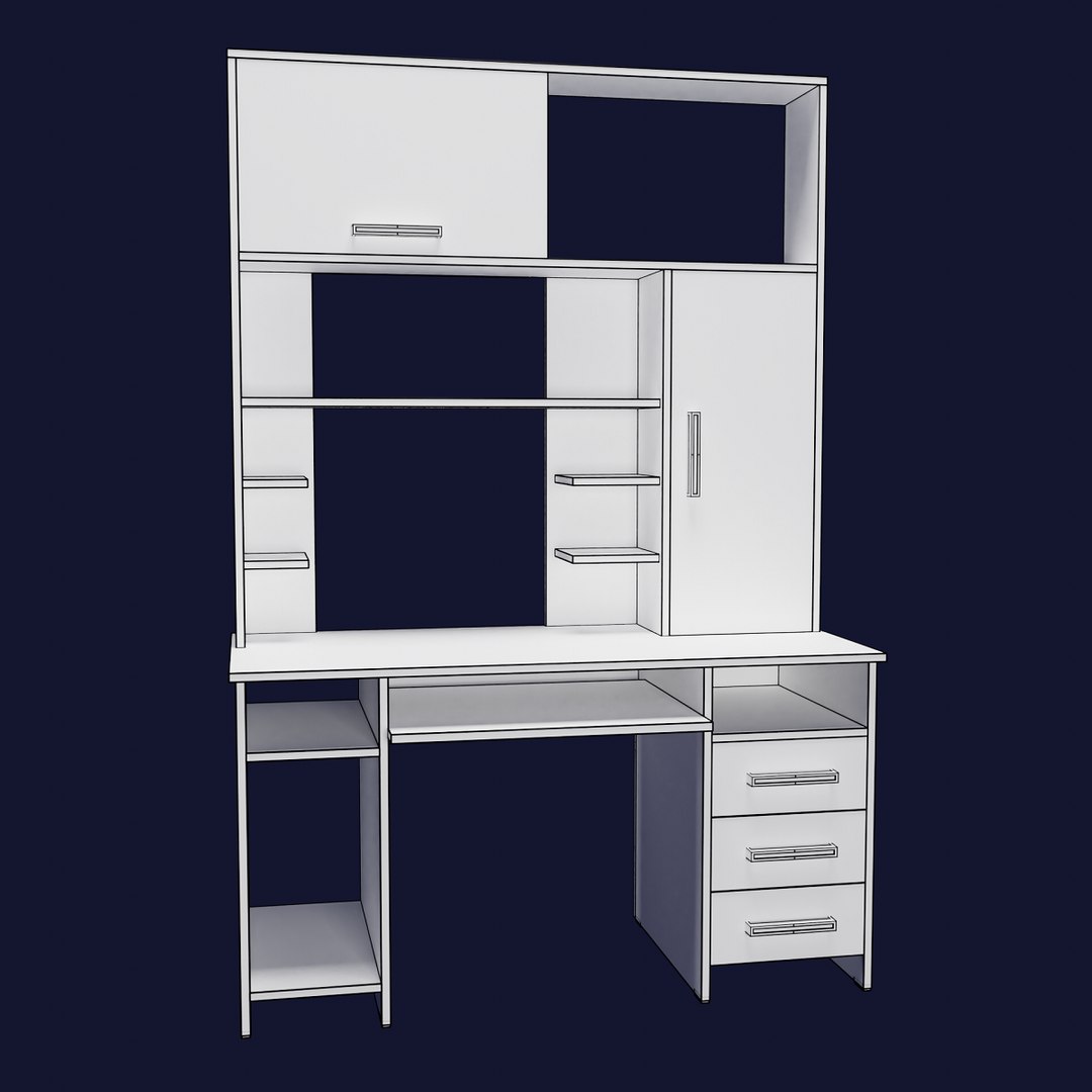 Computer Table Leon 3D Model - TurboSquid 1748470