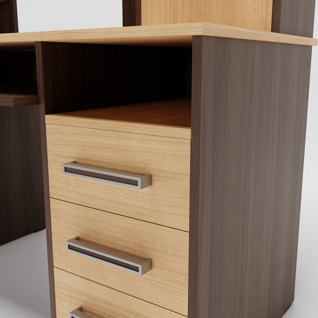 Computer Table Leon 3D Model - TurboSquid 1748470