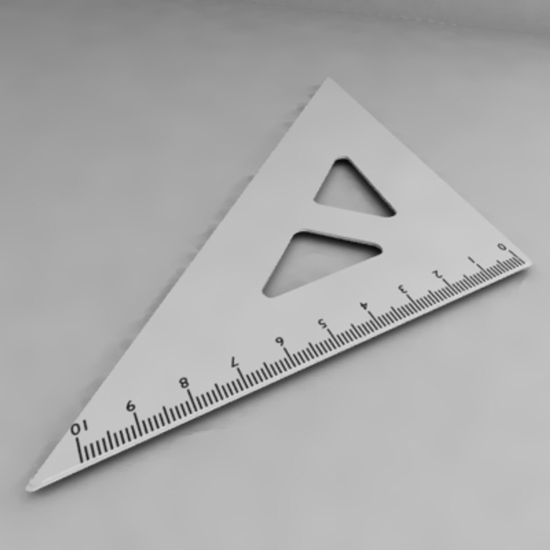 Ruler Triangle 3d Dxf