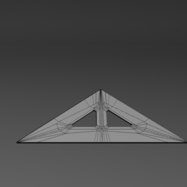 ruler triangle 3d dxf