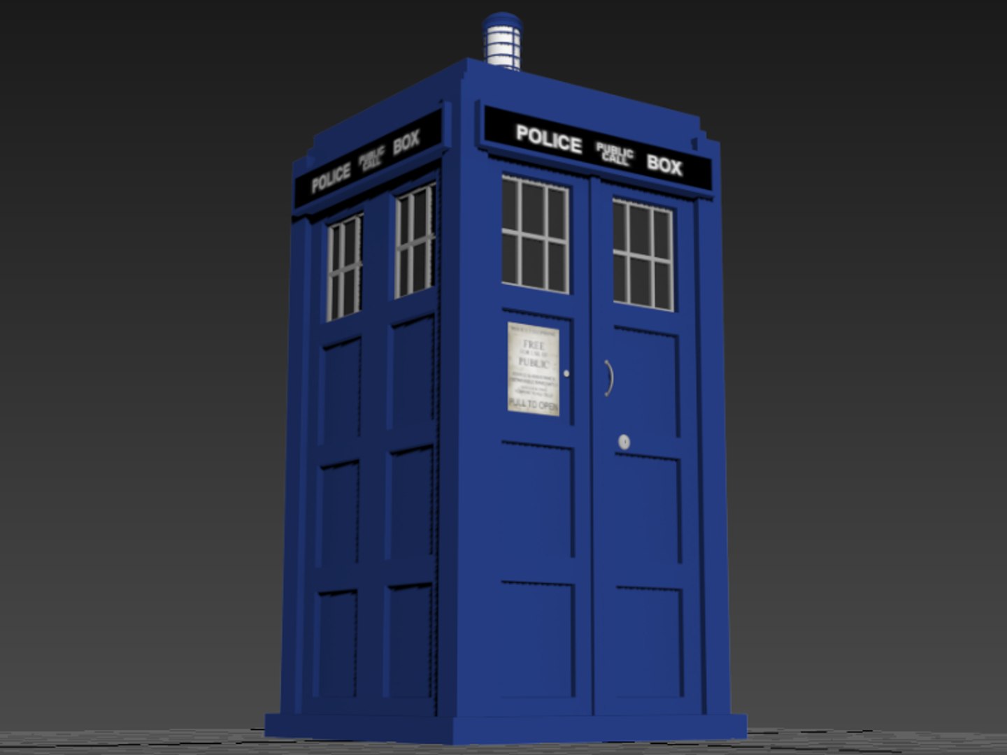 3d model of tardis
