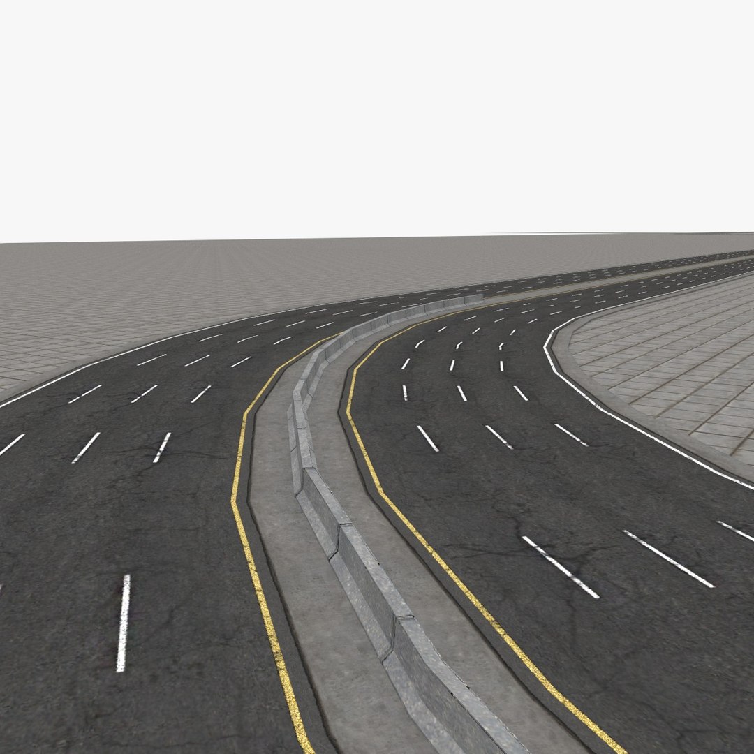 3d Model Road City Highways
