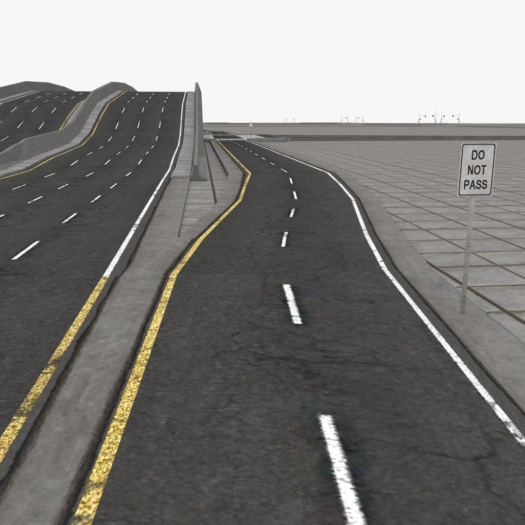 3d Model Road City Highways