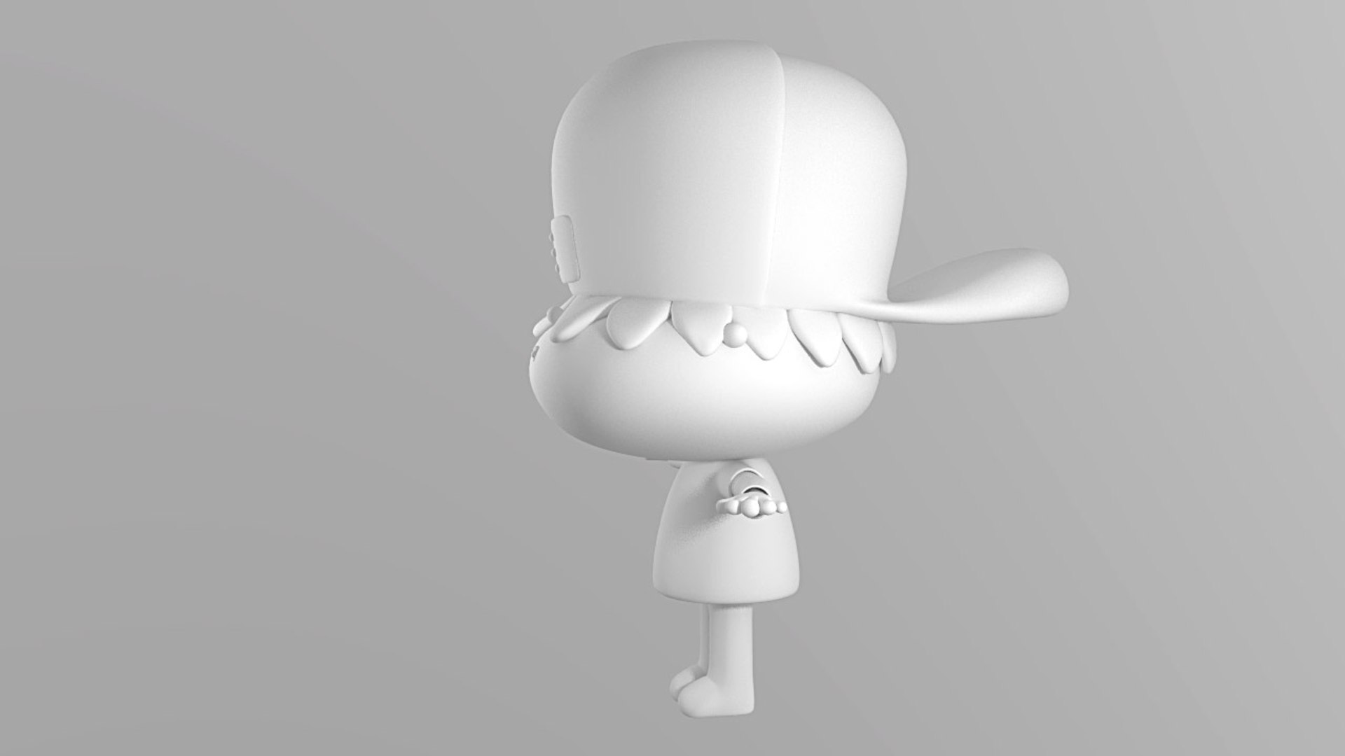 3d obj cartoon child