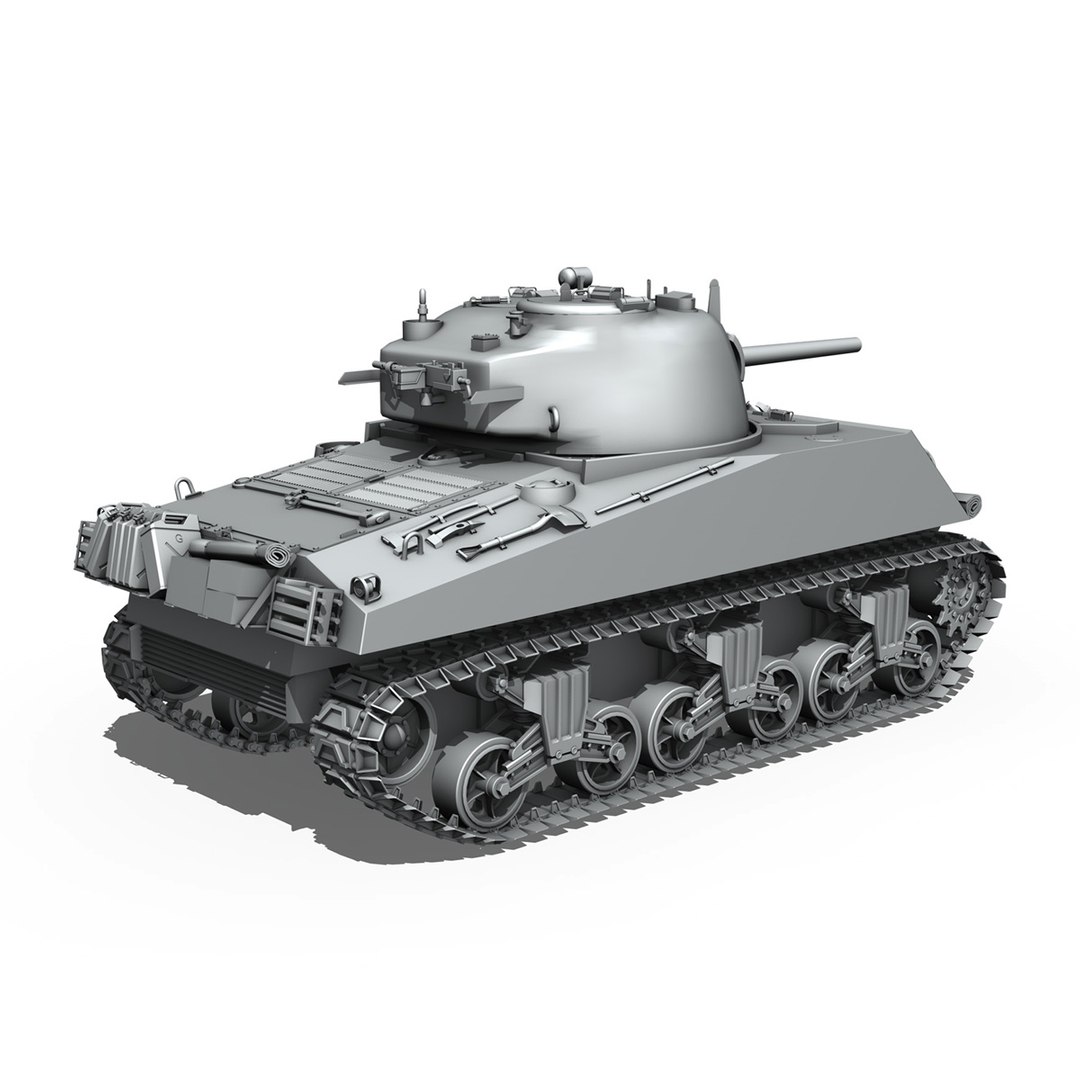 3d M4a3 Sherman - M4 Model